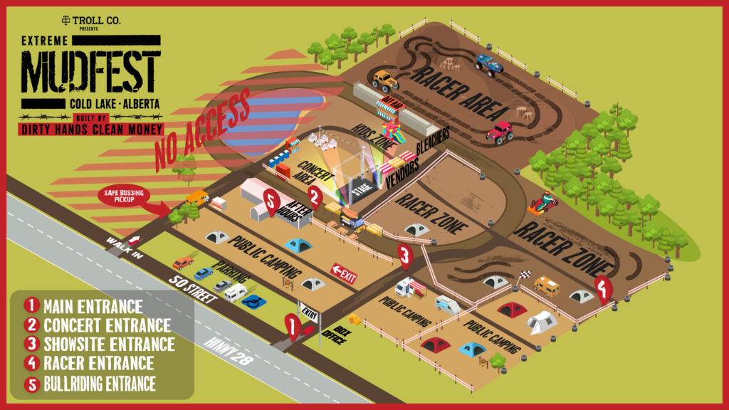 Festival Map - Extreme Mudfest